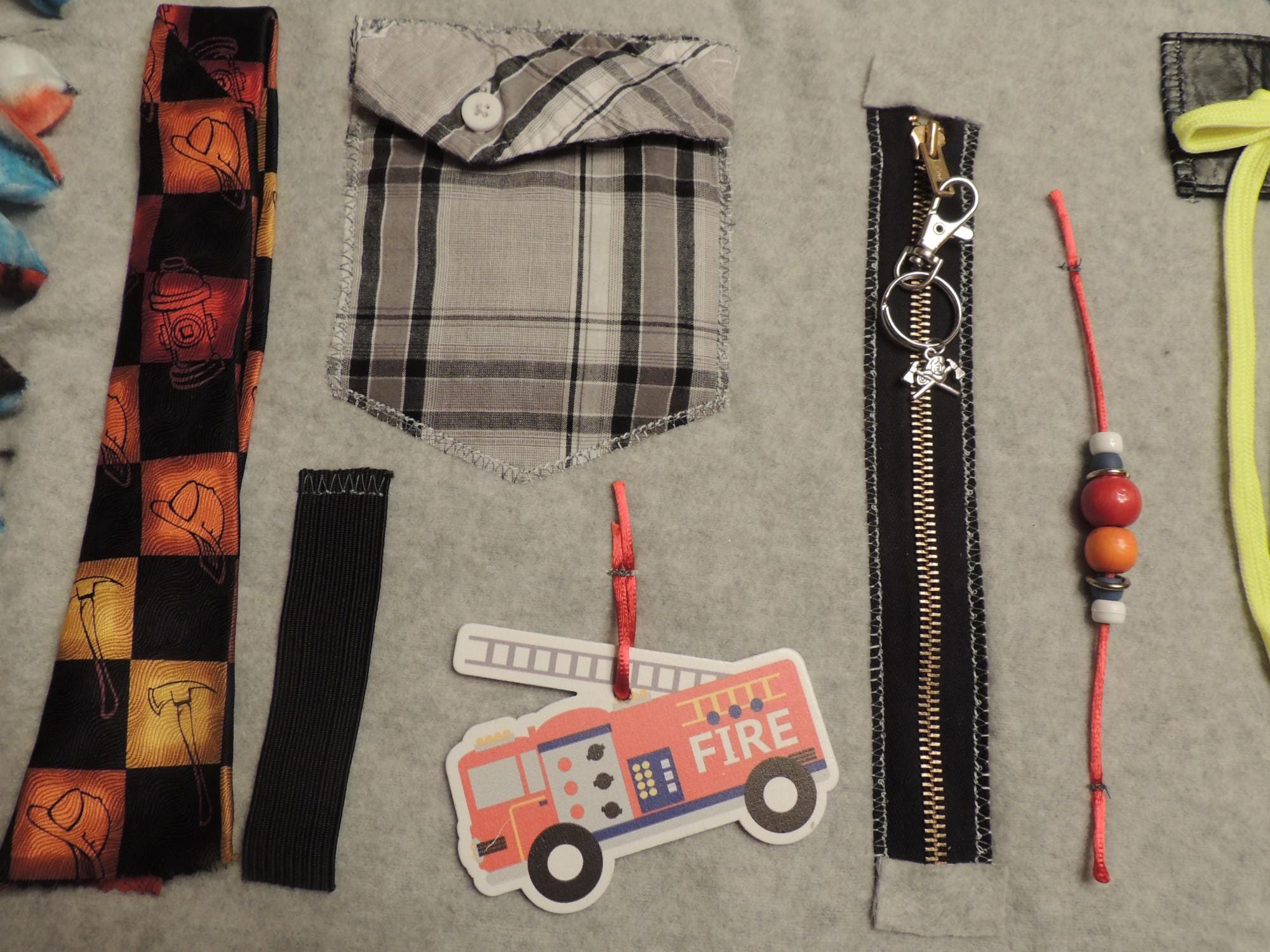 Fleece Fidget Sensory Mat Dementia FIREMAN Theme - Etsy