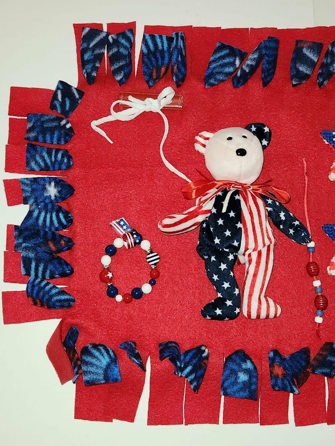 Handmade Fleece Fleece Fidget Mat Dementia PATRIOTIC Theme - Etsy