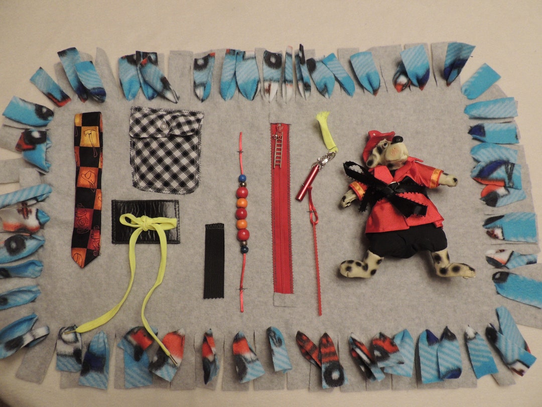 Fleece Fidget Sensory Mat Dementia FIREMAN Theme - Etsy