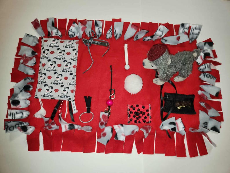 Handmade Fleece Fidget Mat Dementia DOG Theme - Etsy