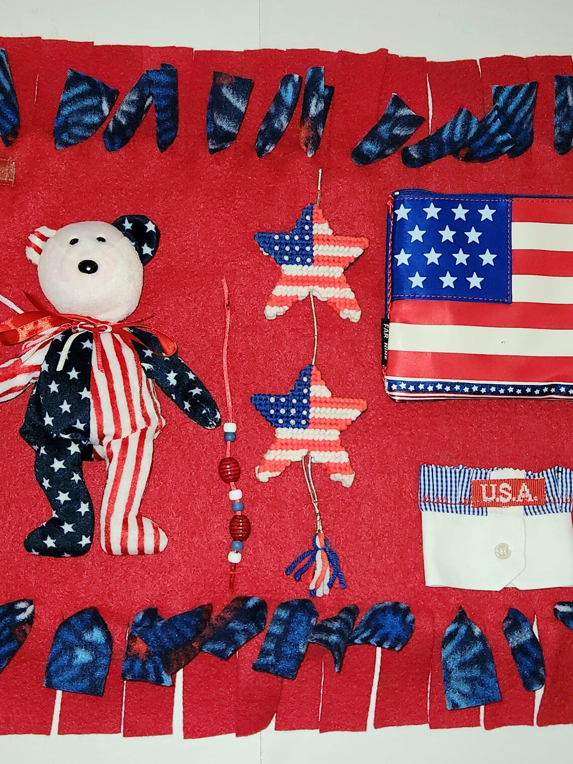 Handmade Fleece Fleece Fidget Mat Dementia PATRIOTIC Theme - Etsy