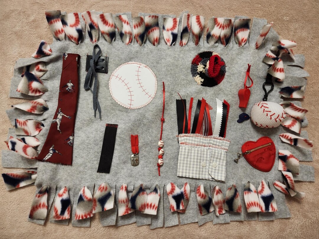 Fleece Fidget Sensory Mat Dementia BASEBALL Theme - Etsy