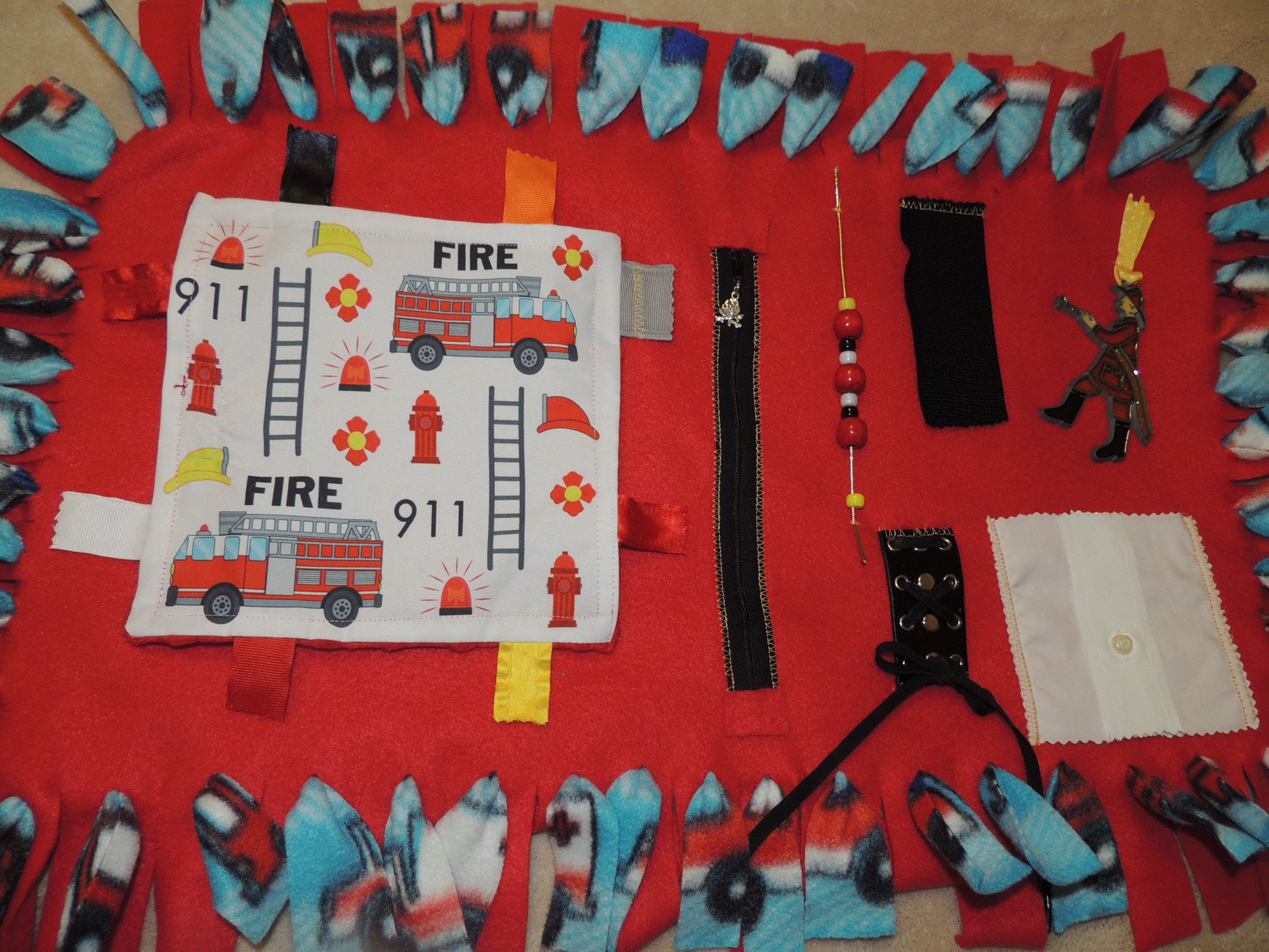 Fidget Mat Dementia FIRE FIGHTER Theme - Etsy