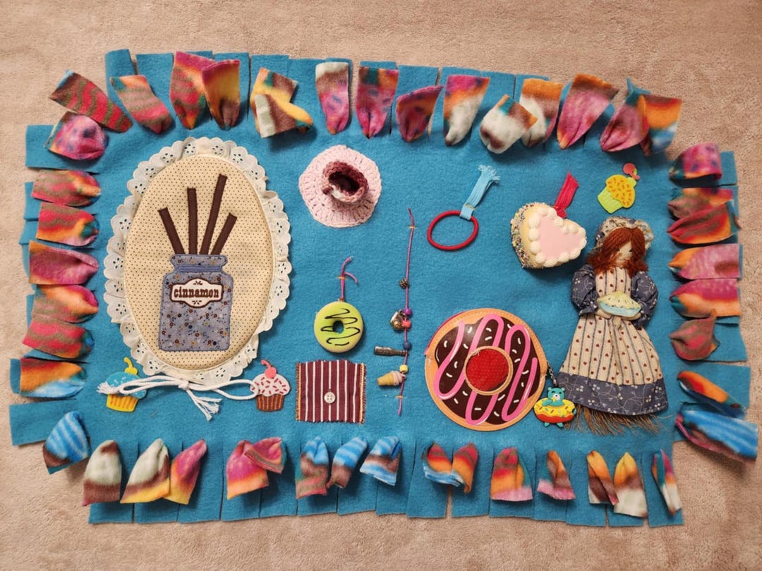 Fleece Handmade Fidget Mat Fleece Dementia FOOD - Etsy