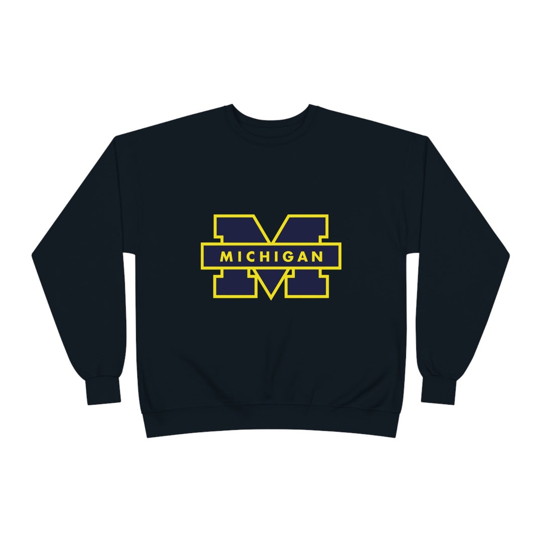Classic University of Michigan Crewneck Sweatshirt Comfy College ...