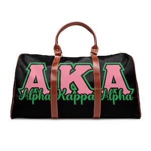 Alpha Kappa Alpha Themed Travel Bag Waterproof AKA Canvas Travel Bag ...