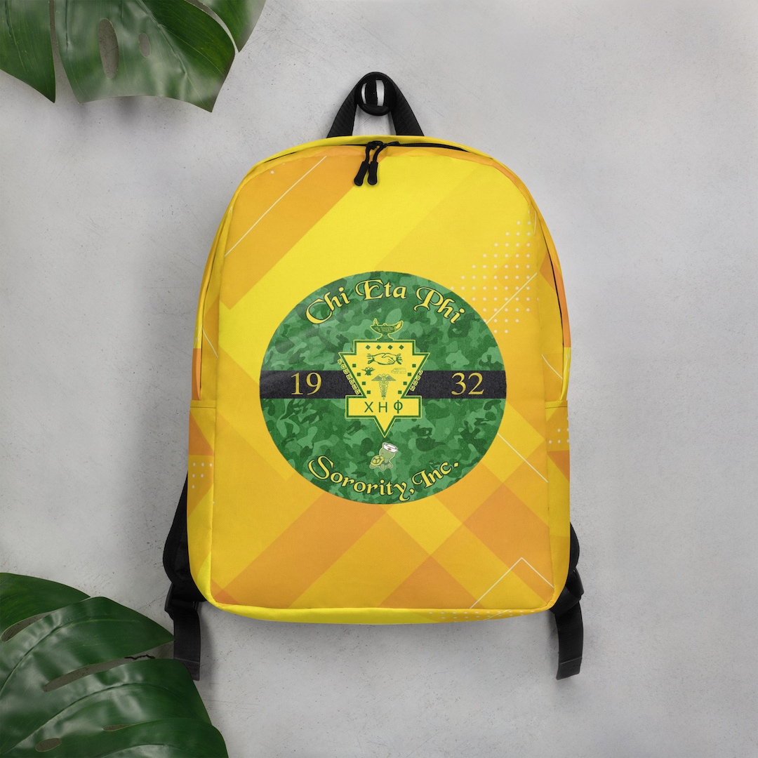 Yellow Color Block Chi Eta Phi Backpack - Etsy