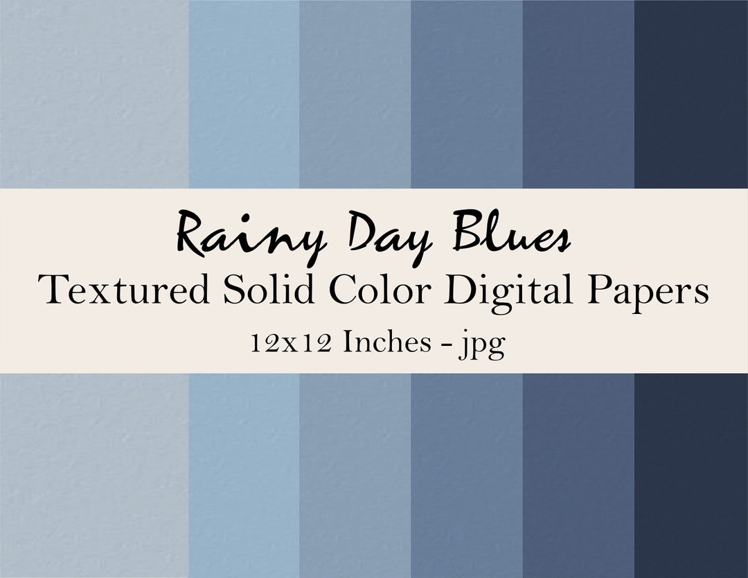 Dark Blue & Gray Paper Texture Digital Paper Pack, Blue and Gray ...