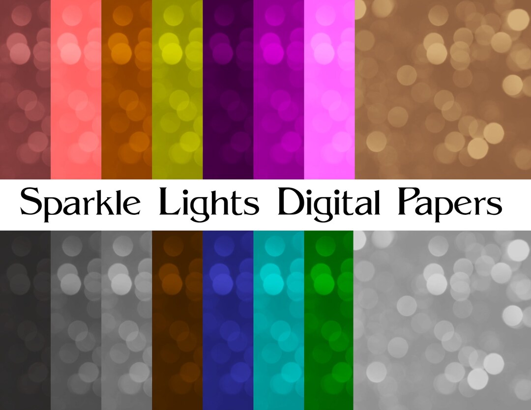 Bokeh Sparkle Digital Papers Pack,wallpaper Backgrounds, Stationary ...