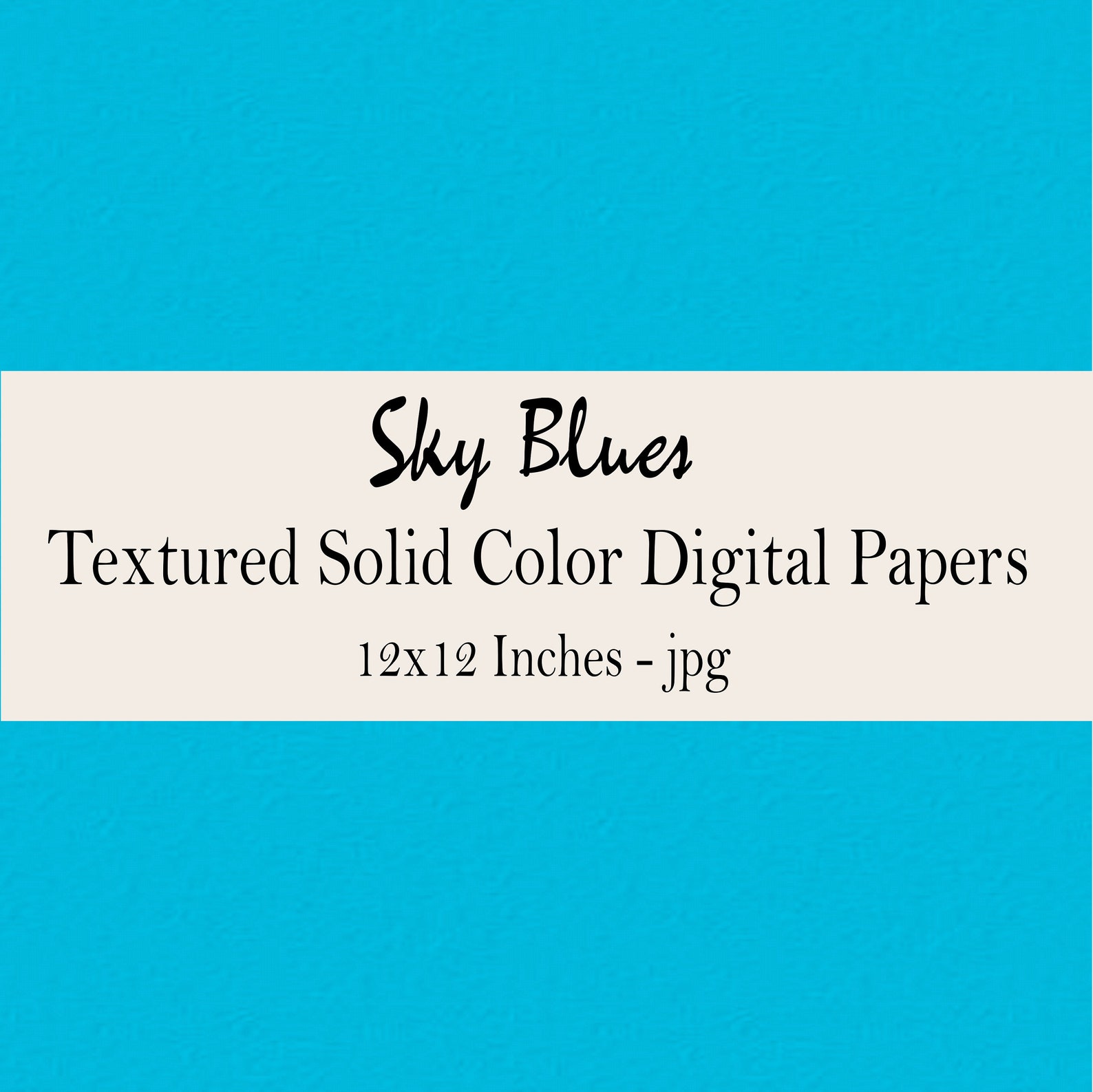 Bright Blue Paper Texture Digital Paper Pack, Sky Blue Digital Stickers ...