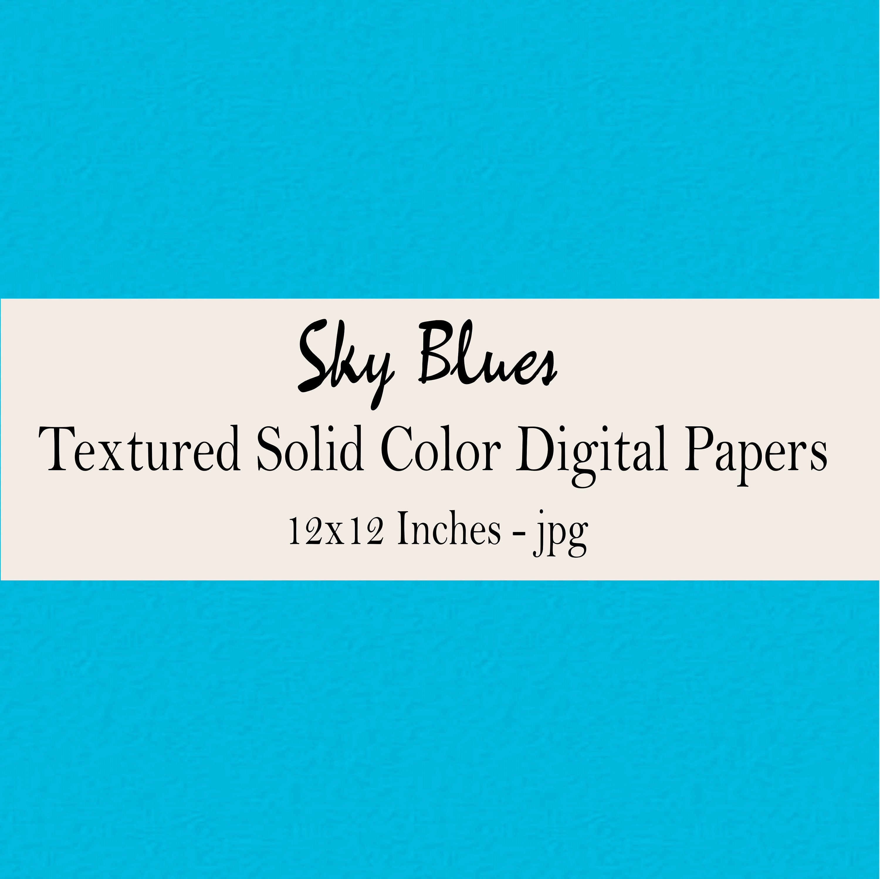 Bright Blue Paper Texture Digital Paper Pack, Sky Blue Digital Stickers ...