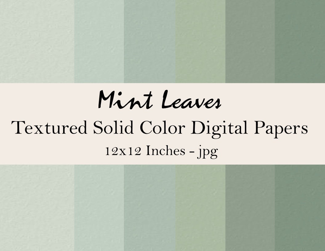 Mint Green Digital Paper Pack, Light & Dark Green Wallpaper Backgrounds ...