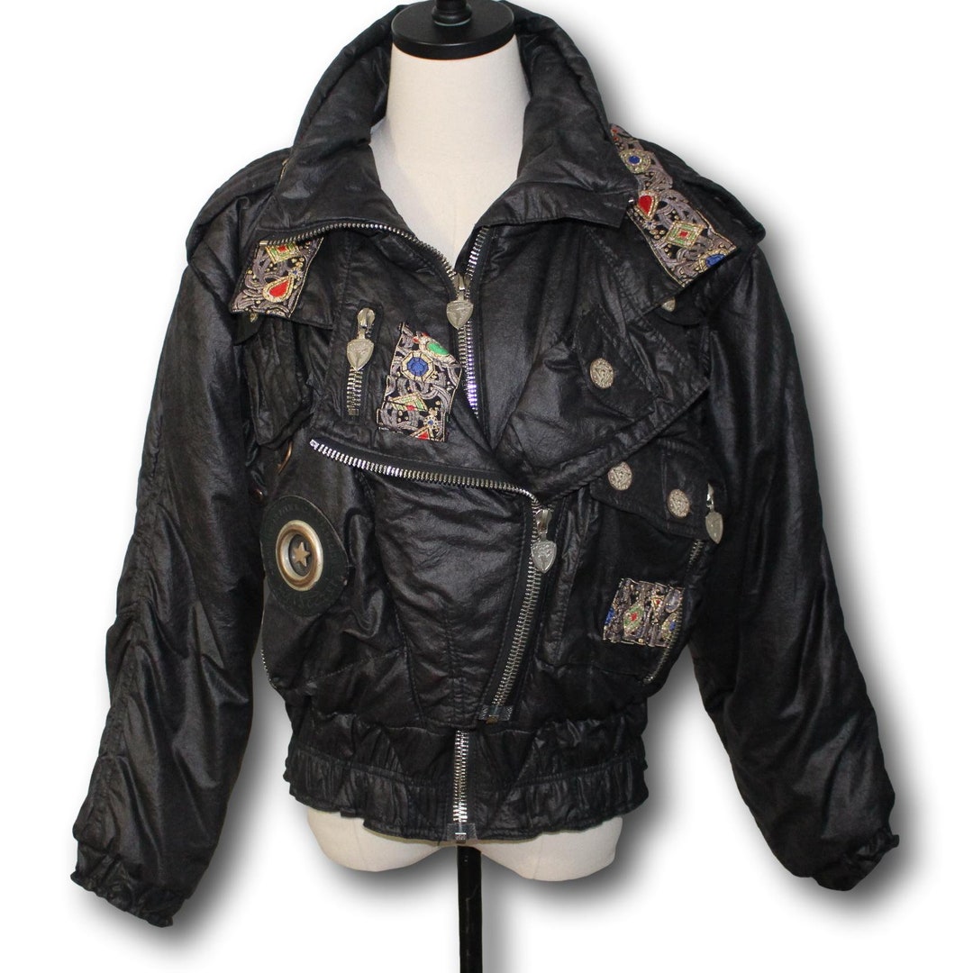 HIGH SOCIETY Rainer Engel 1990s Vtg Puffy Ski Jacket Lots of Pockets ...