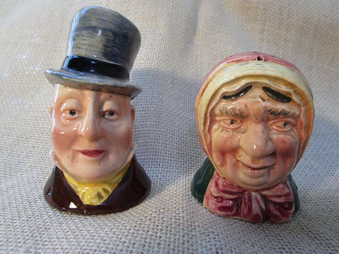 Handsome Toby-like Man and Woman Salt and Pepper Shaker Set - Etsy