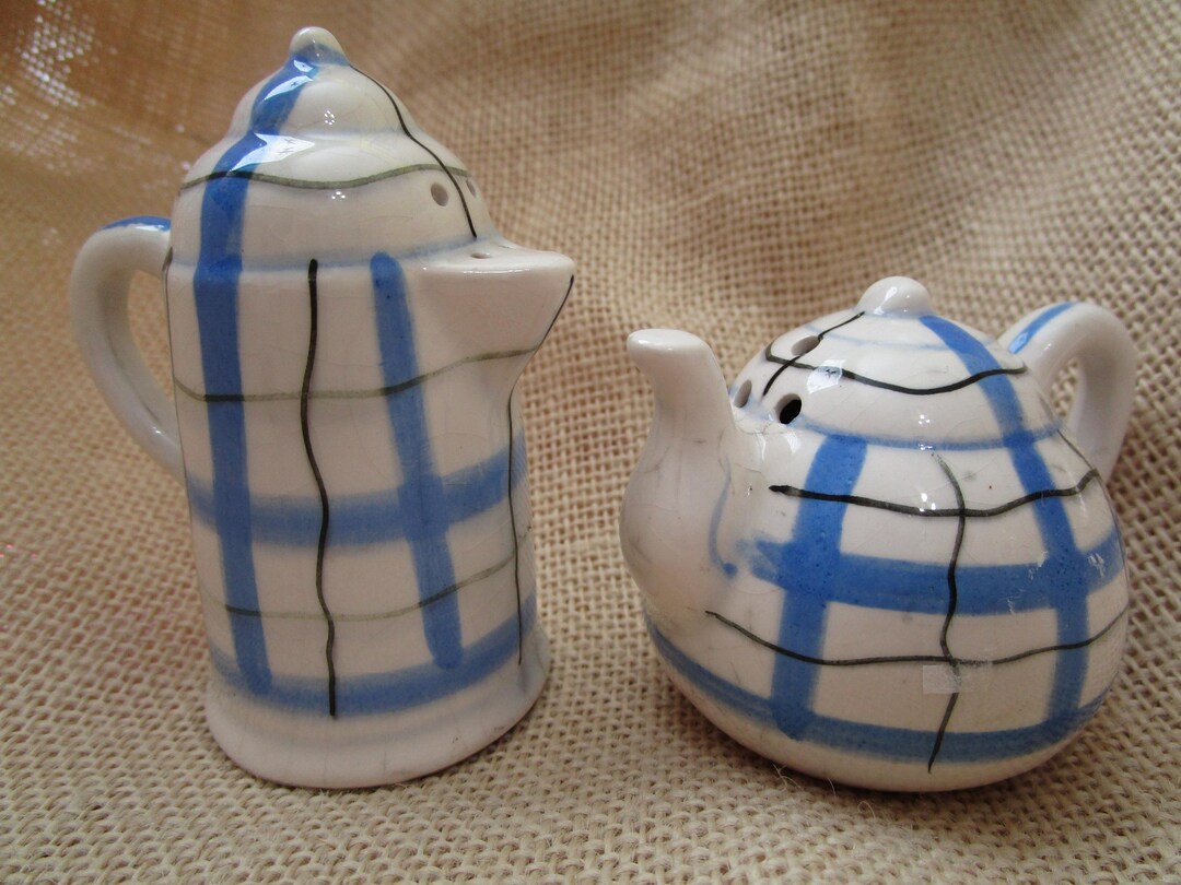 Coffee and Tea Pots Salt and Pepper Shaker Set - Etsy