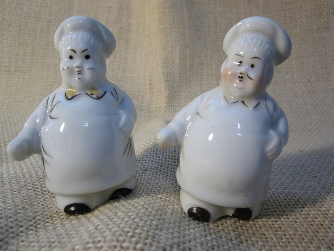 Mini Chefs Salt and Pepper Shaker Set - Etsy
