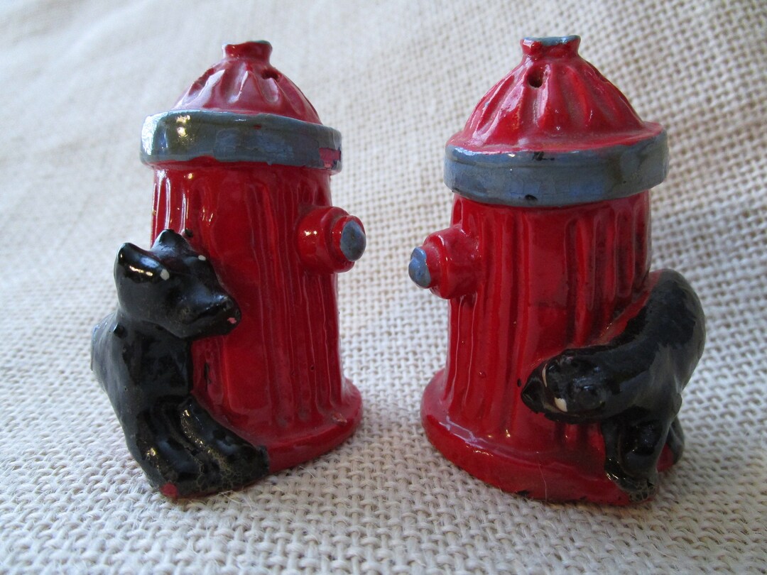 Fire Plugs With Dogs Salt and Pepper Shaker Set - Etsy
