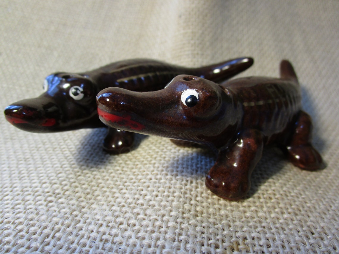 Alligator Salt and Pepper Shaker Set - Etsy