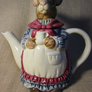 Mother Bunny Tea Pot - Etsy