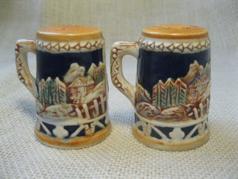 Vintage Stein Salt and Pepper Shaker Set - Etsy