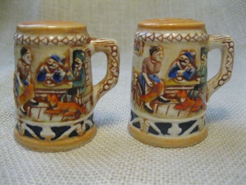 Vintage Stein Salt and Pepper Shaker Set - Etsy