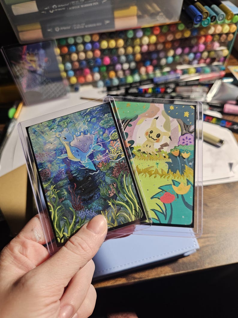 Custom Painted Pokemon Cards - Etsy