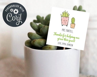Succulent Gift Tag | Etsy