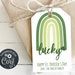 St. Patrick's Day Gift Tag, Lucky Shamrock, St. Paddy's Day Watercolor ...