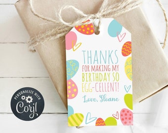 Easter Egg Gift Tag - Etsy