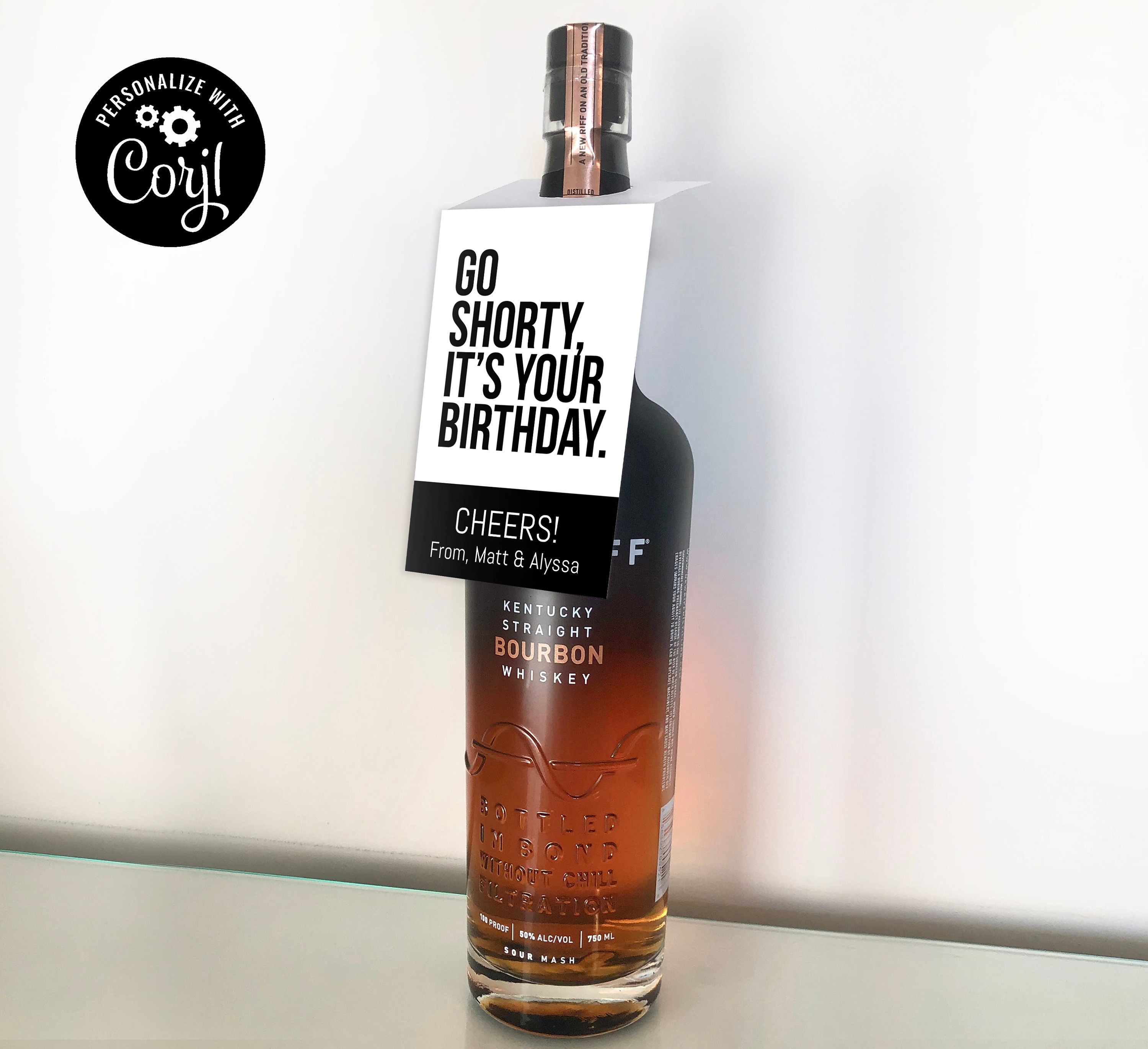 Go Shorty It's Your Birthday, Funny Alcohol Birthday Tag for Friend ...