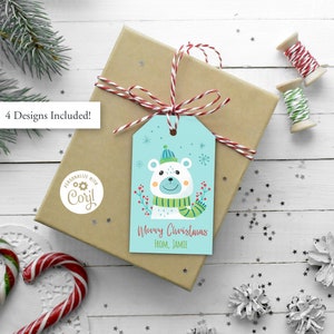 Woodland Animals Christmas Gift Tags, Cute Winter Gift Tags, Reindeer ...