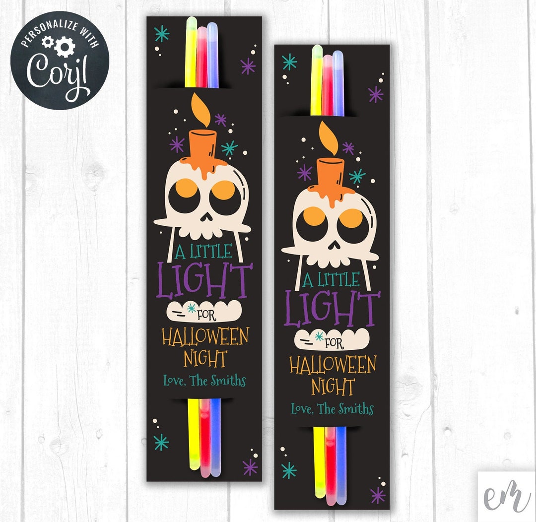Halloween Glow Stick Holder, A Little Light for Halloween Night, Gift ...