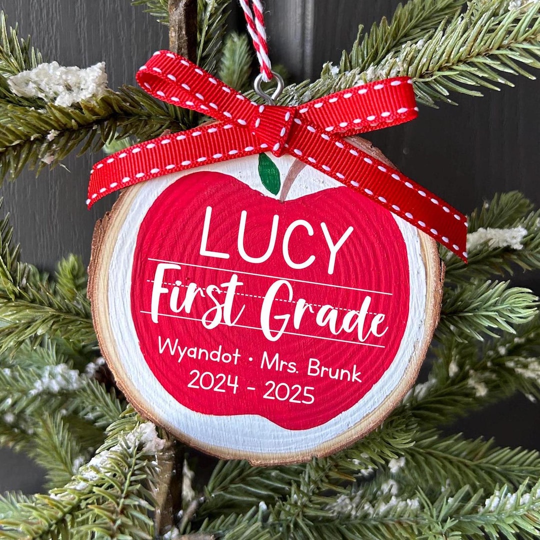 School Year Keepsake Christmas Ornament, Personalized, ANY Grade School ...