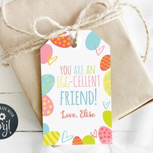 Easter Gift Tag, You Are an Egg-cellent Teacher, Friend, Teacher ...
