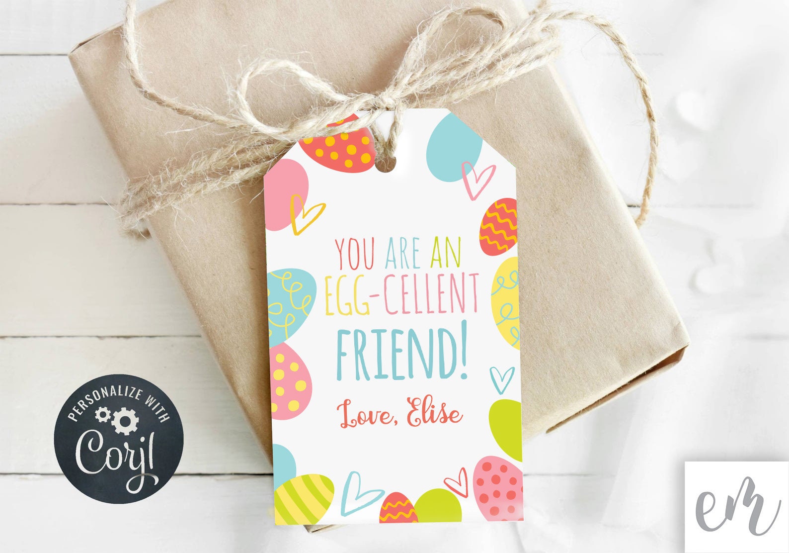 Easter Gift Tag, You Are an Egg-cellent Teacher, Friend, Teacher ...