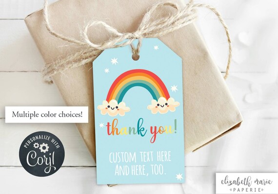 Cute Thank You Tag Generic Thank You Party Favor Cute | Etsy