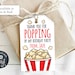 Popcorn Party Favor Tag, Thank You for POPPING by My Birthday Party ...