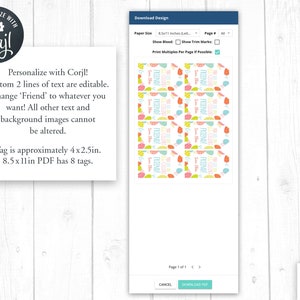 Easter Gift Tag, You Are an Egg-cellent Teacher, Friend, Teacher ...