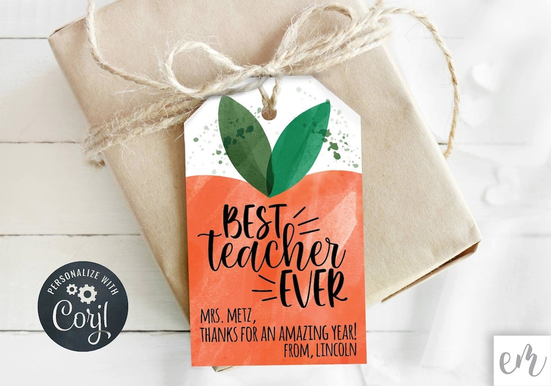 Apple Teacher Thank You Gift Tag, School is Out Summer is Here, End of ...