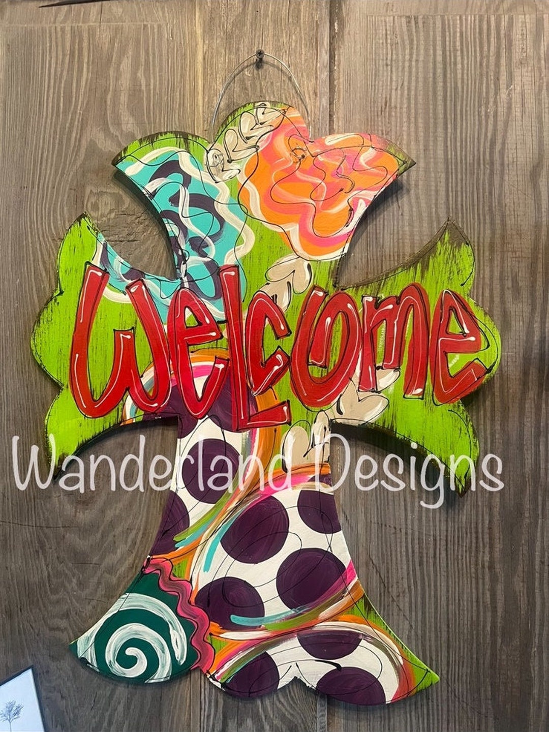 Whimsical Welcome Cross - Etsy