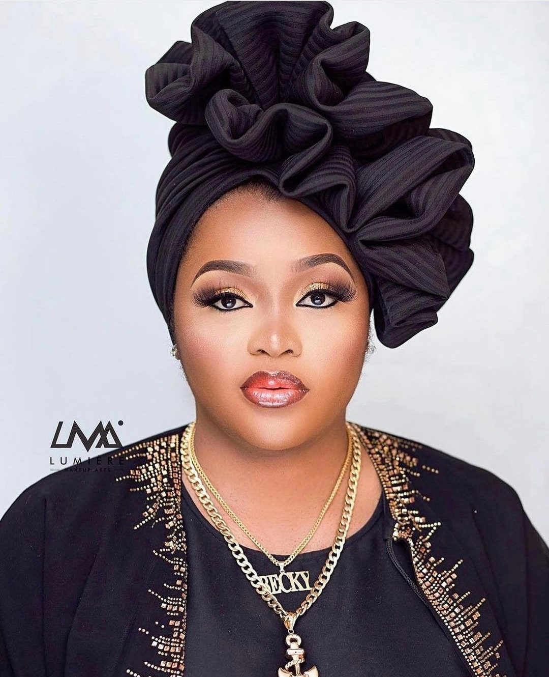 Extravagant Side Ruffled Turban - Etsy