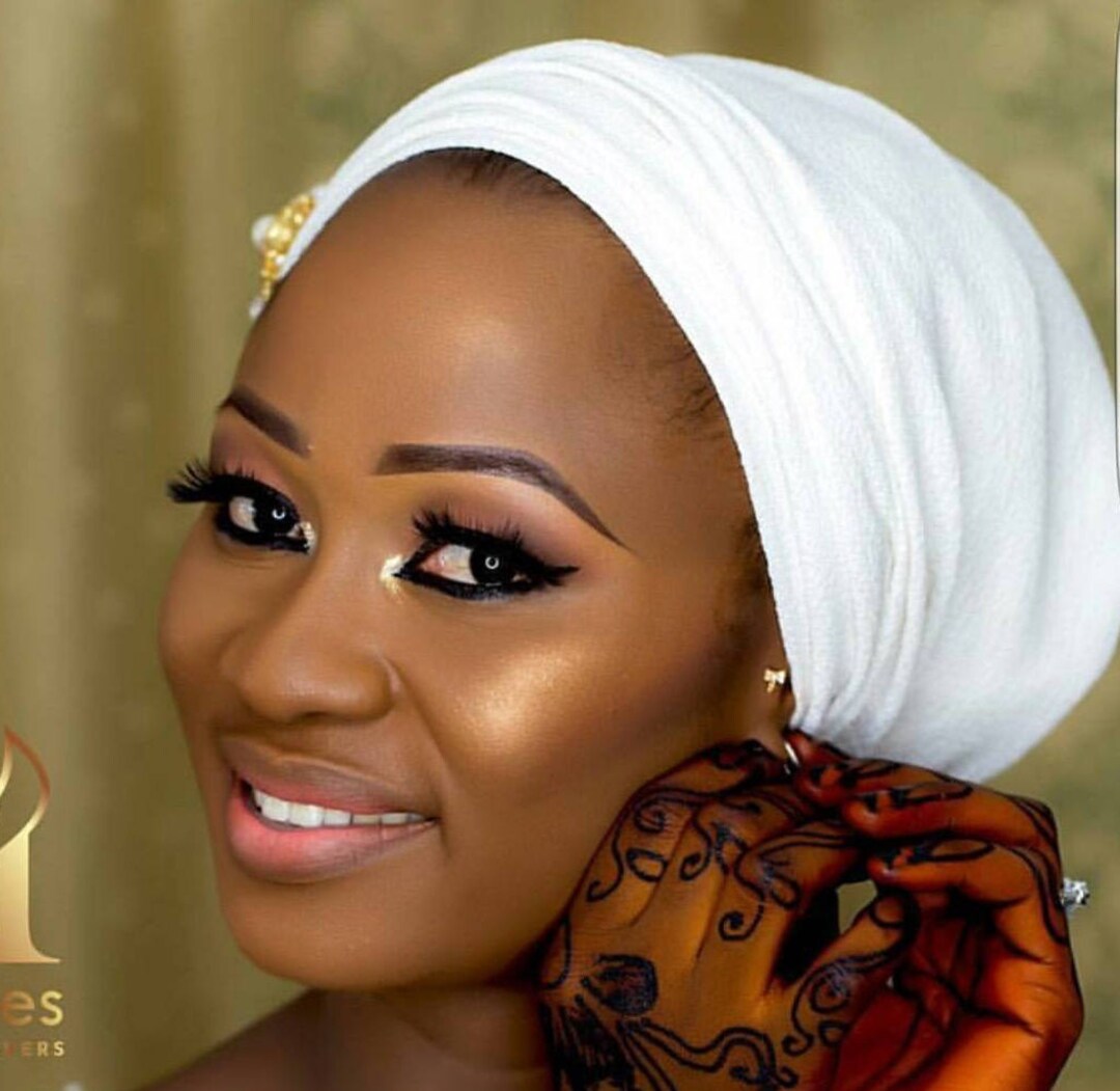 Executive Soft White Velvet Turban, Extra Longvelvet Turban Head Wraps ...