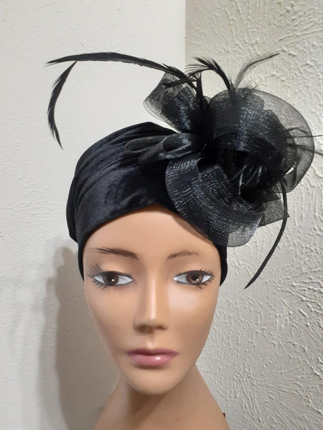 Sophisticated Velvet Turban Hat With Colonial Ribbon - Etsy