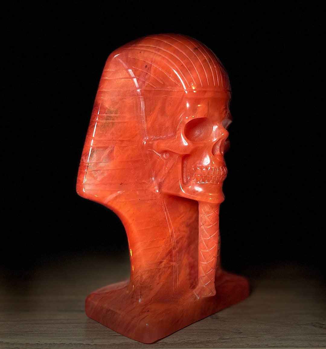 The Pharaoh of Flame Realistic 1.2kg Powerful Hand Carved 7 Large Red ...