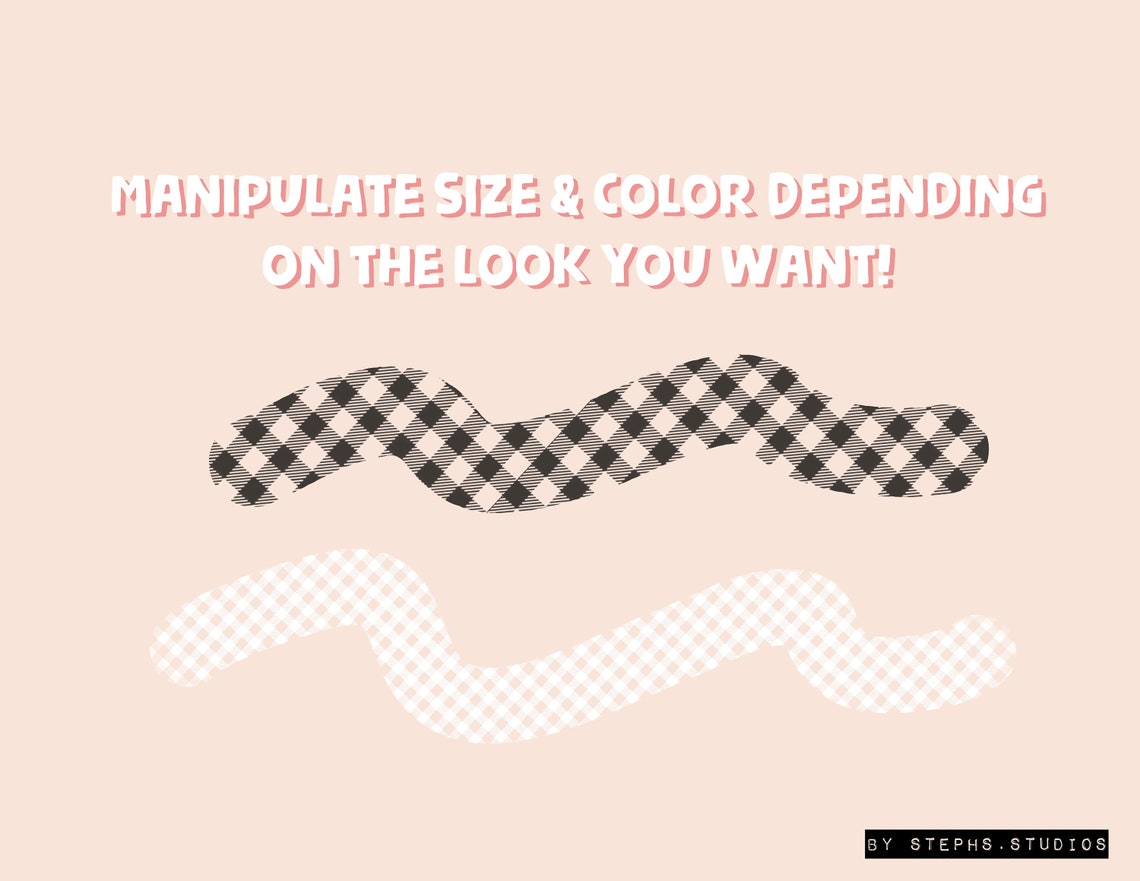 Gingham Procreate Pattern Brush Instant Download Procreate Brush