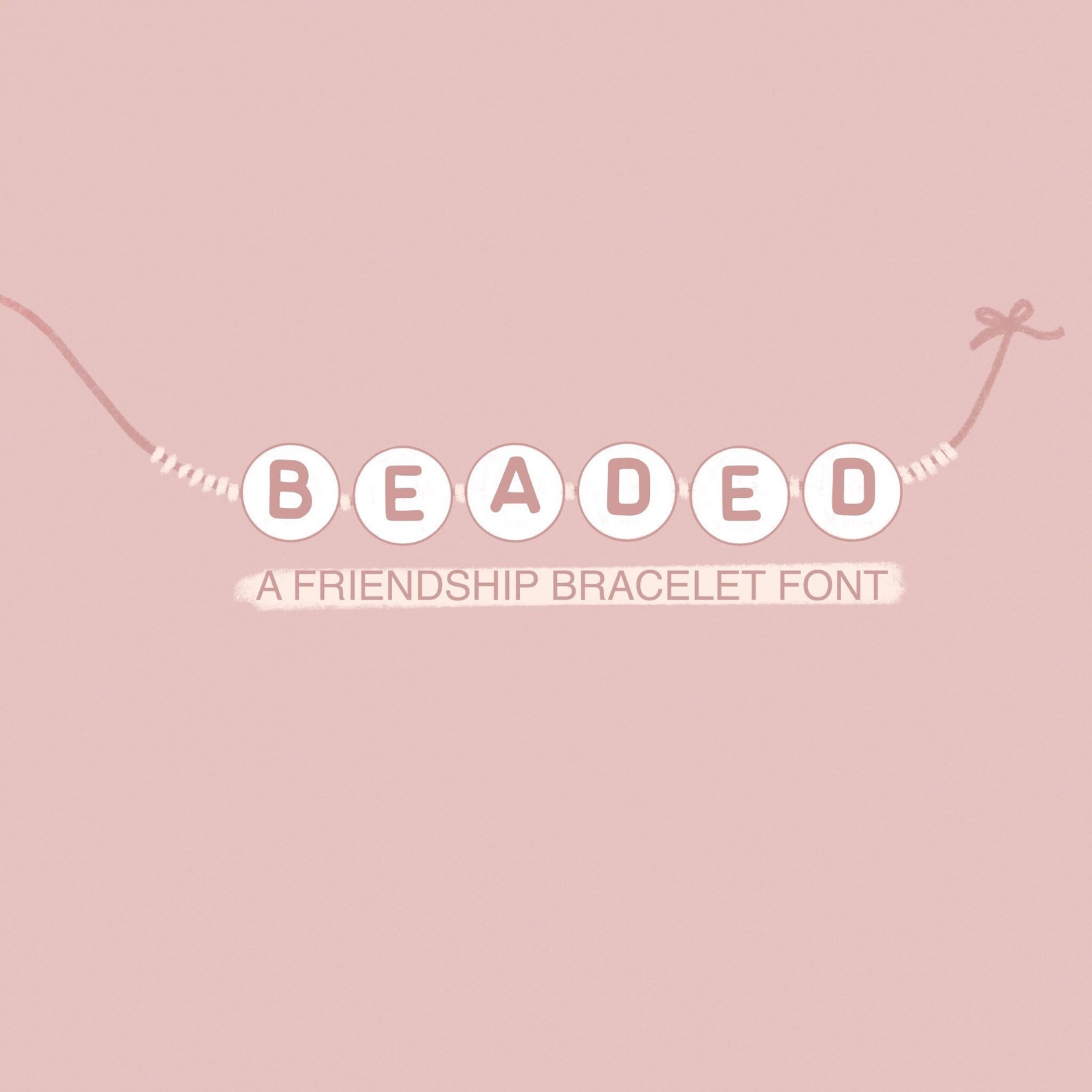 BEADED FRIENDSHIP BRACELET Font Swiftie Font Handwritten - Etsy Canada