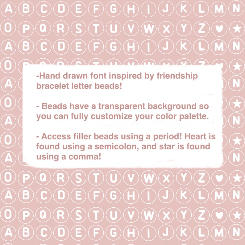 BEADED FRIENDSHIP BRACELET Font | Swiftie Font | Handwritten Font ...