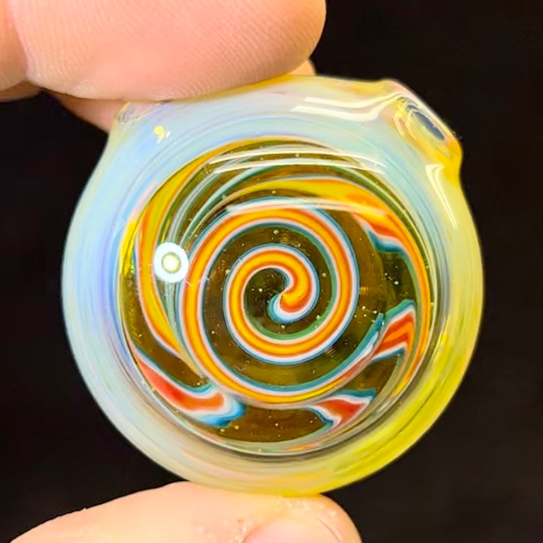 Handblown Glass Wig Wag Pendant Unique Design Necklace Heady Glass Art ...