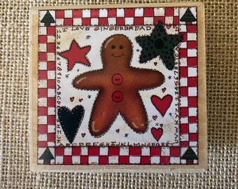 Wood Gingerbread Stamp - Etsy