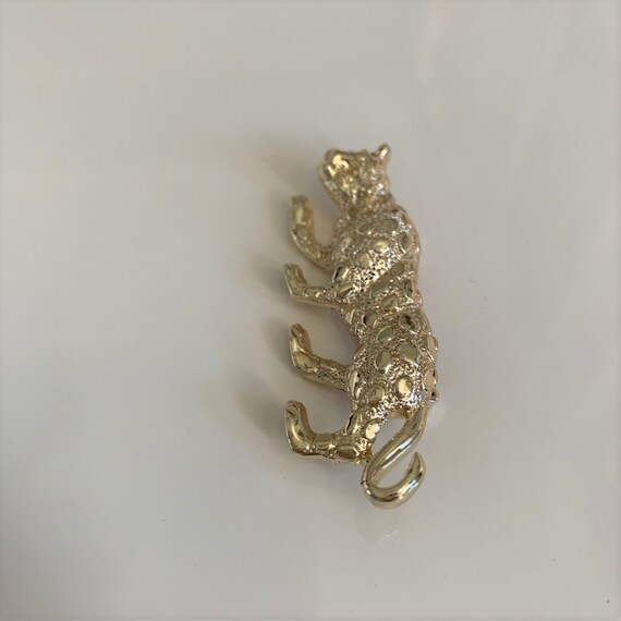 Vintage Gerry's Jaguar Brooch Pin, Gold Tone Leopard … - Gem